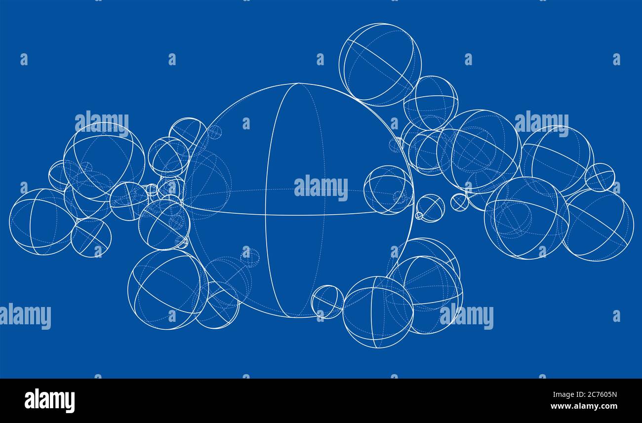Abstract outline spheres concept Stock Photo - Alamy