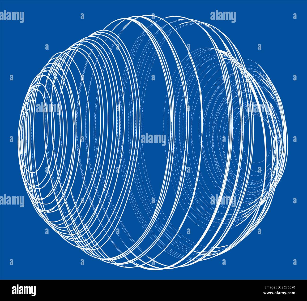 Sphere of spirals outline Stock Photo - Alamy