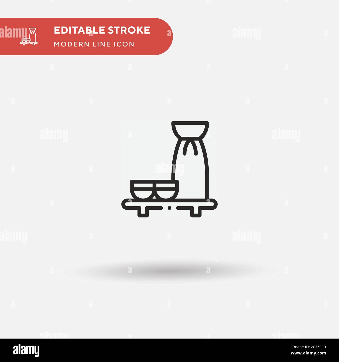 Sake Simple vector icon. Illustration symbol design template for web ...