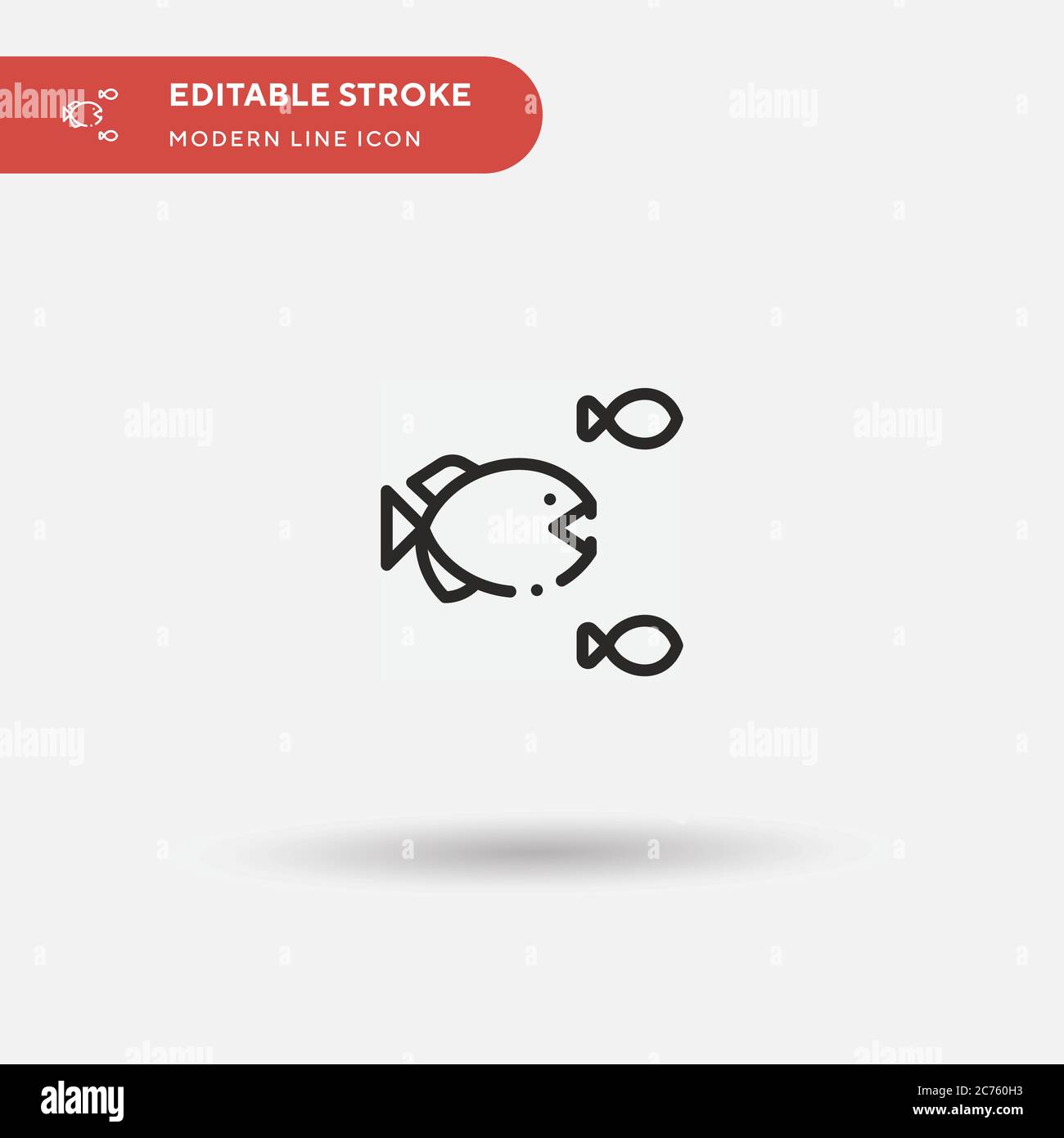 Fish Simple vector icon. Illustration symbol design template for web ...