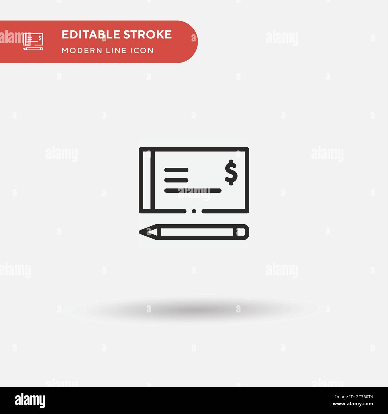 Cheque Simple vector icon. Illustration symbol design template for web ...