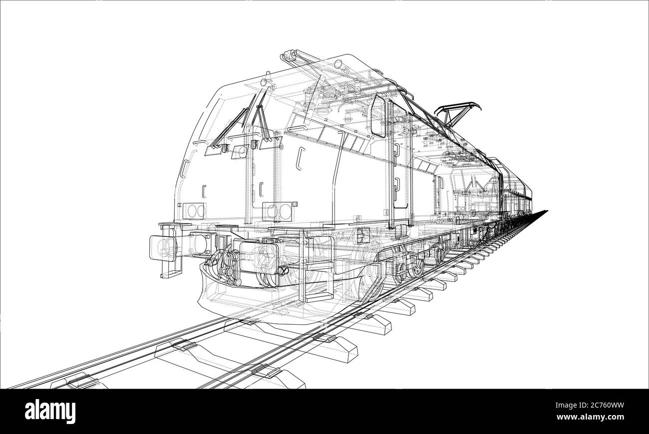 Modern train concept Stock Photo - Alamy