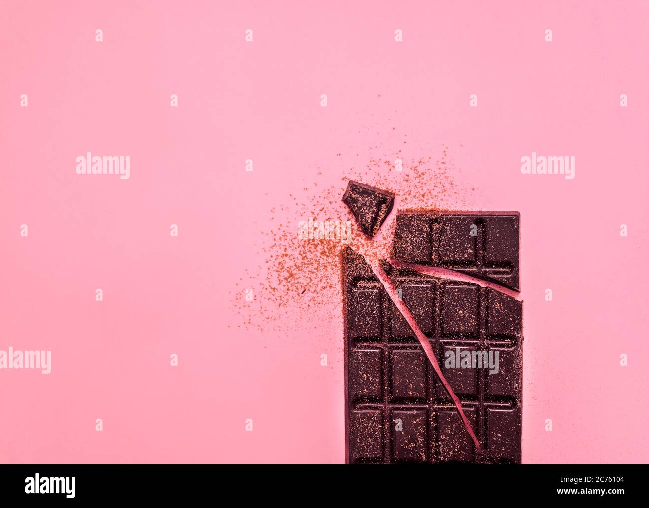 Chocolate Top view photo in minimal style Stock Photo - Alamy
