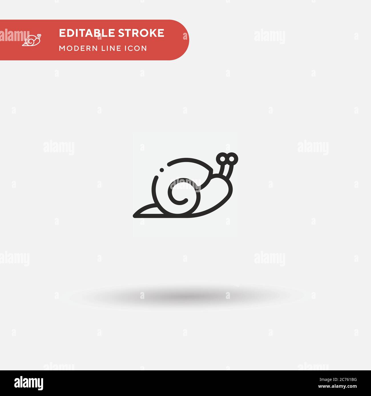 Snail Simple vector icon. Illustration symbol design template for web ...