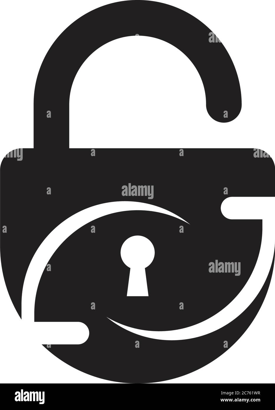 padlock logo icon vector template illustration Stock Vector Image & Art ...