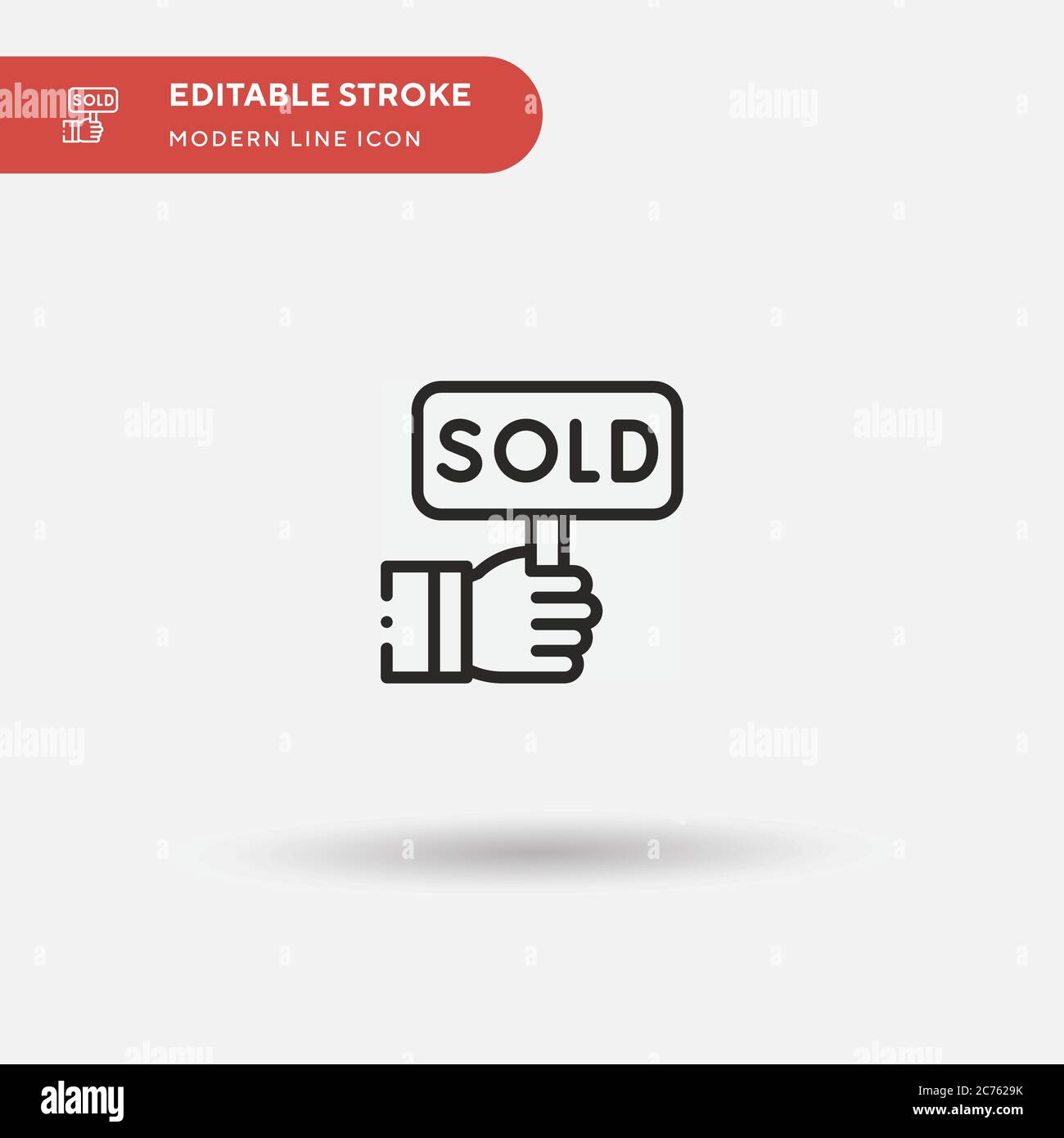 Sold Simple vector icon. Illustration symbol design template for web ...