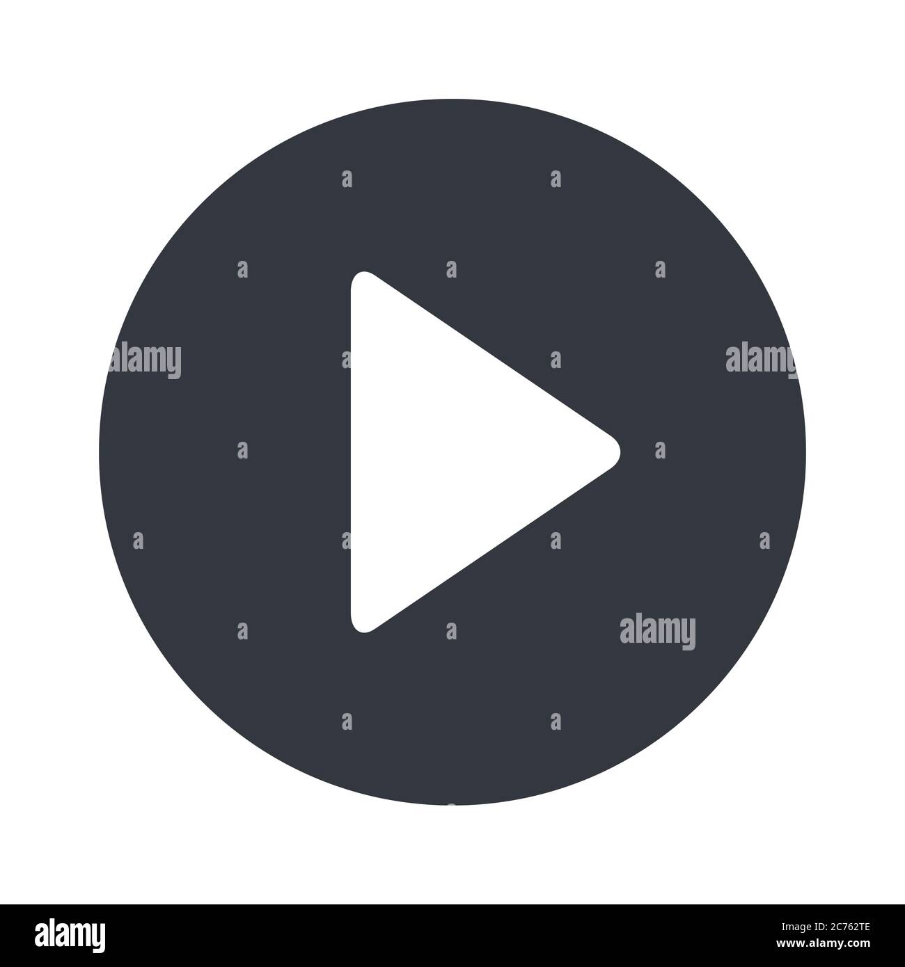 Play video button icon, sign vector isolated on white background Stock ...