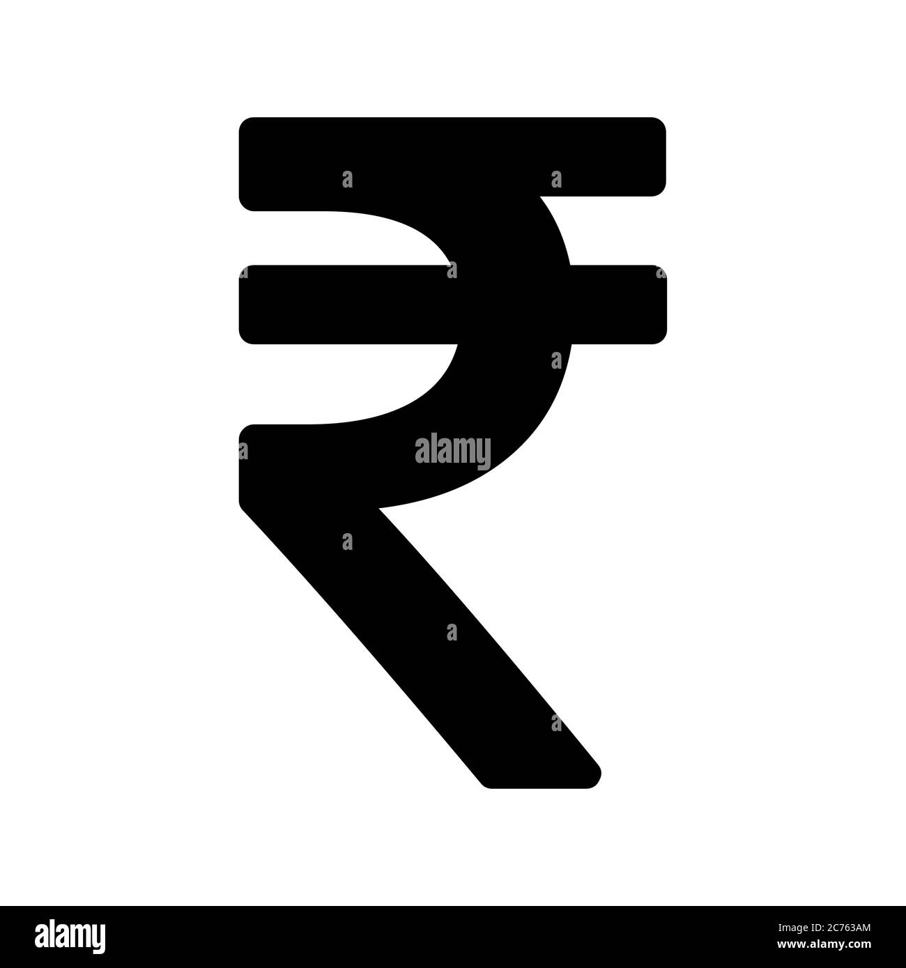 Indian rupee icon symbol isolated on white background. Vector money ...