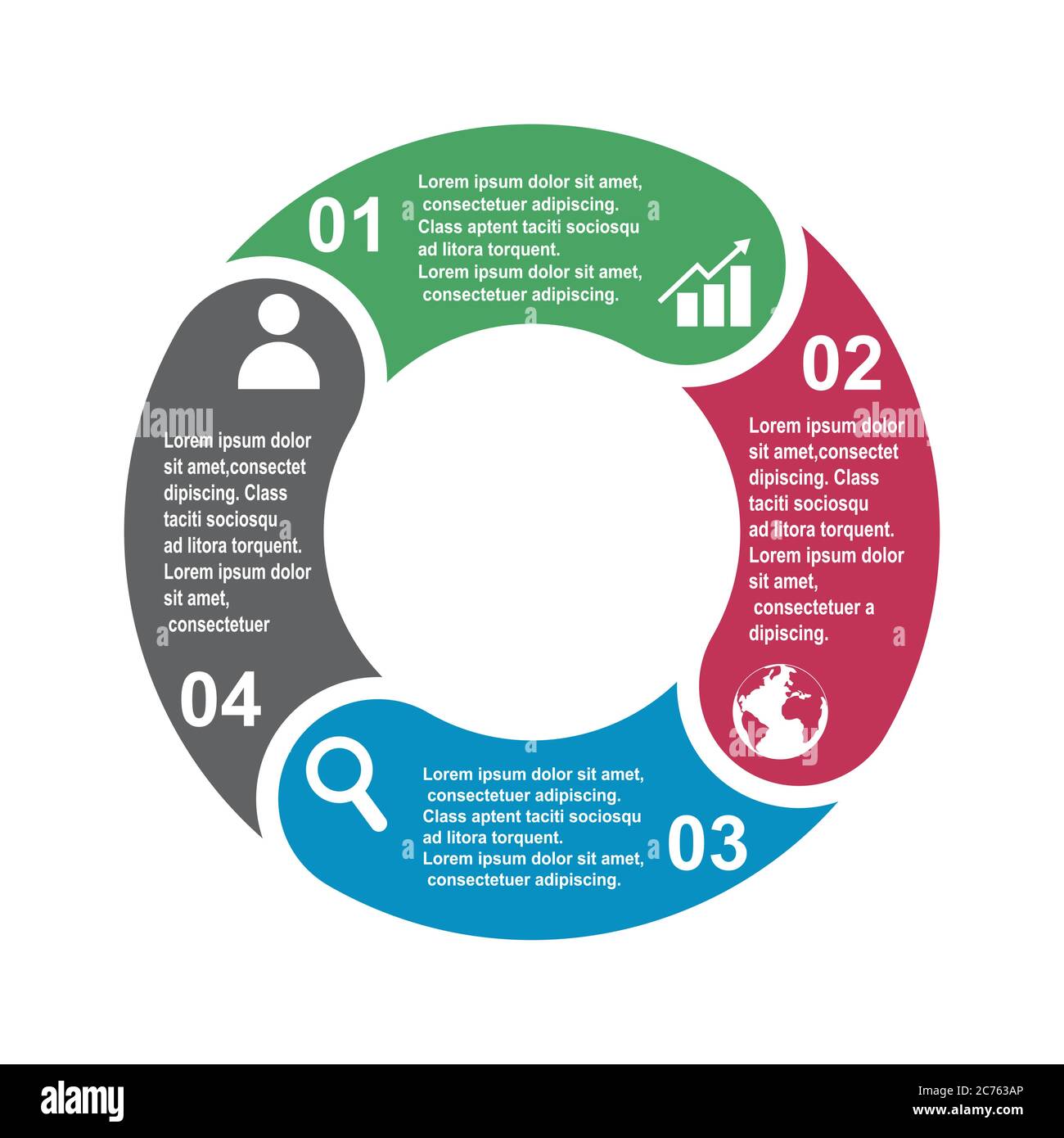 4 step vector element in four colors with labels, infographic diagram ...