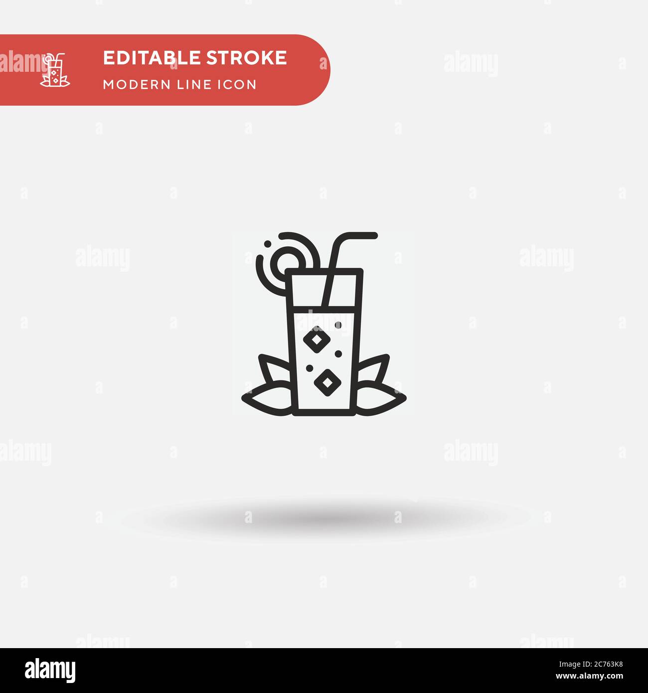 Iced Tea Simple vector icon. Illustration symbol design template for ...