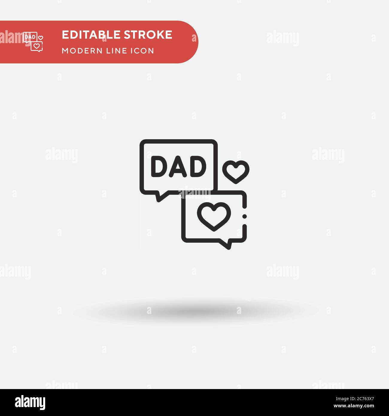 Dad Simple vector icon. Illustration symbol design template for web ...