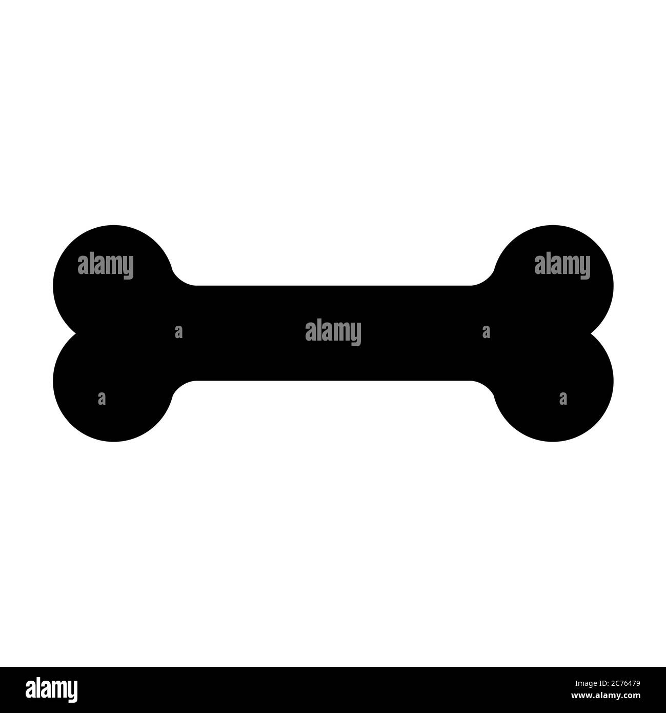 Bone icon isolated on white background. Animal dog symbol, Vector ...