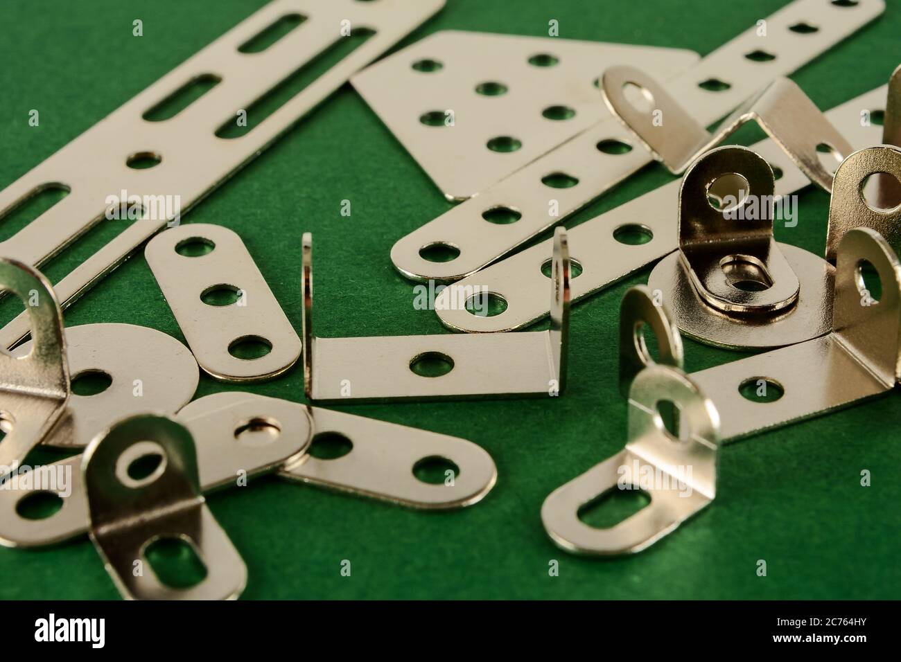 Close-up of aluminium joints for wood Object Stock Photo - Alamy