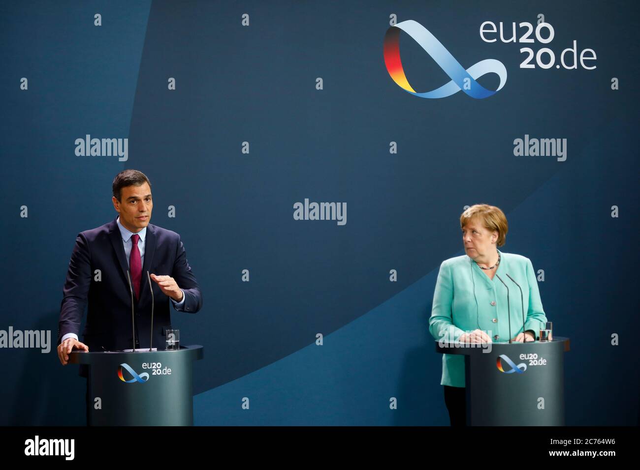 Berlin, Germany. 14th July, 2020. German Chancellor Angela Merkel (CDU ...