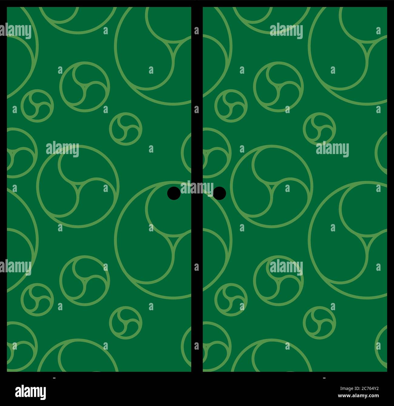 This is a illustration of Colorful Beautiful Japanese sliding door ...