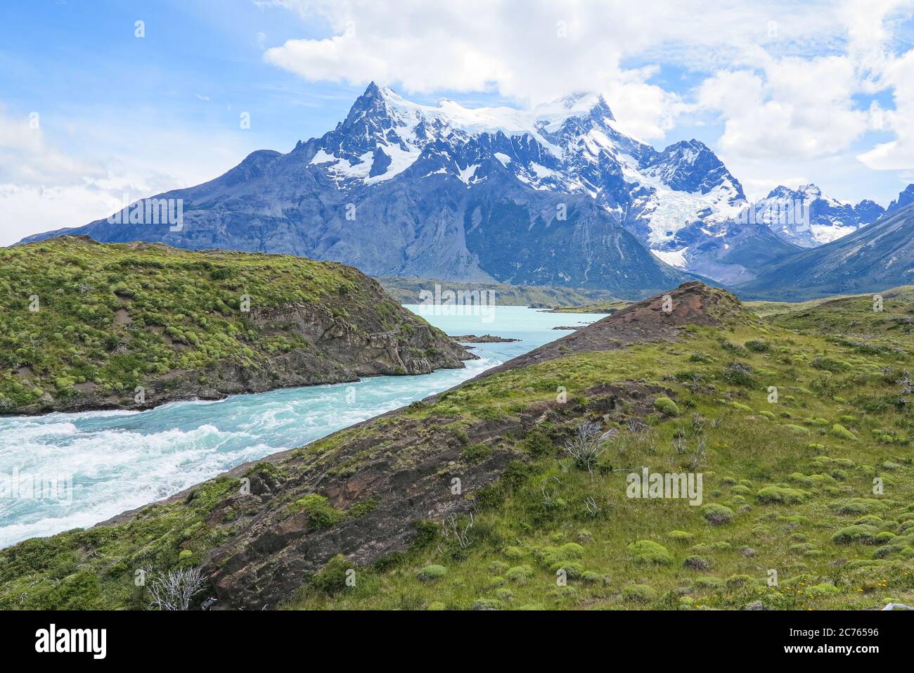 Salto Grande waterfall, Paine river, Torres del Paine National Park ...