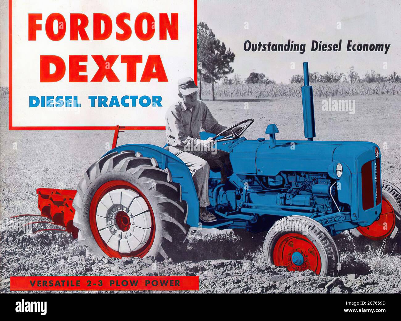Fordson Dexta 1957 - Vintage car advertising Stock Photo - Alamy