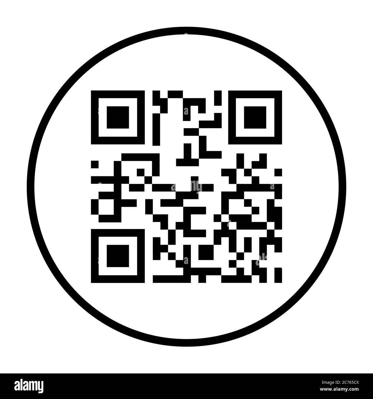 QR code icon vector isolated on white background. Digital information ...