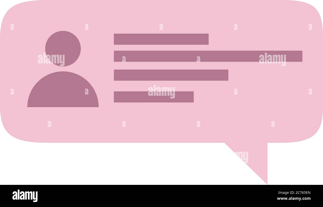 Communication bubble with profile vector design Stock Vector Image ...