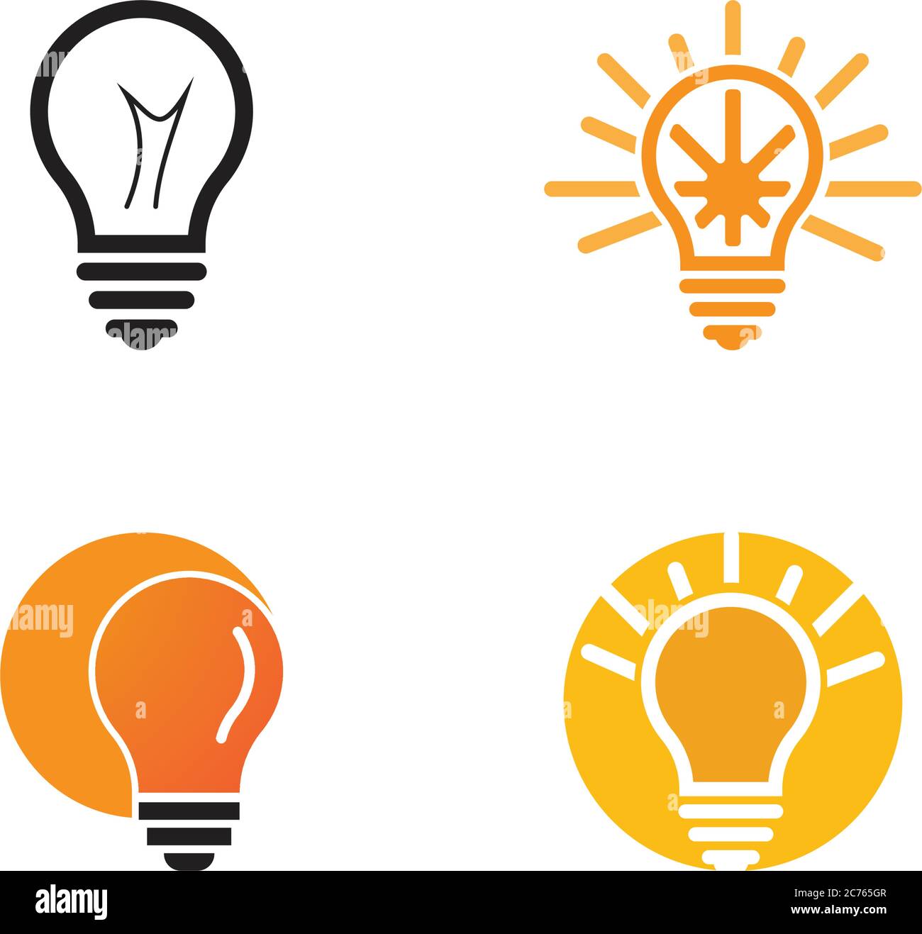Bulb logo vector ilustration template Stock Vector Image & Art - Alamy