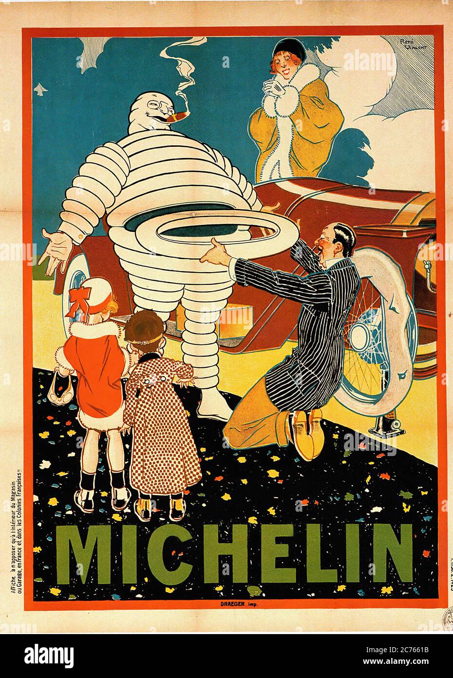 Publicité Michelin De 1912 - Vintage car advertising Stock Photo - Alamy
