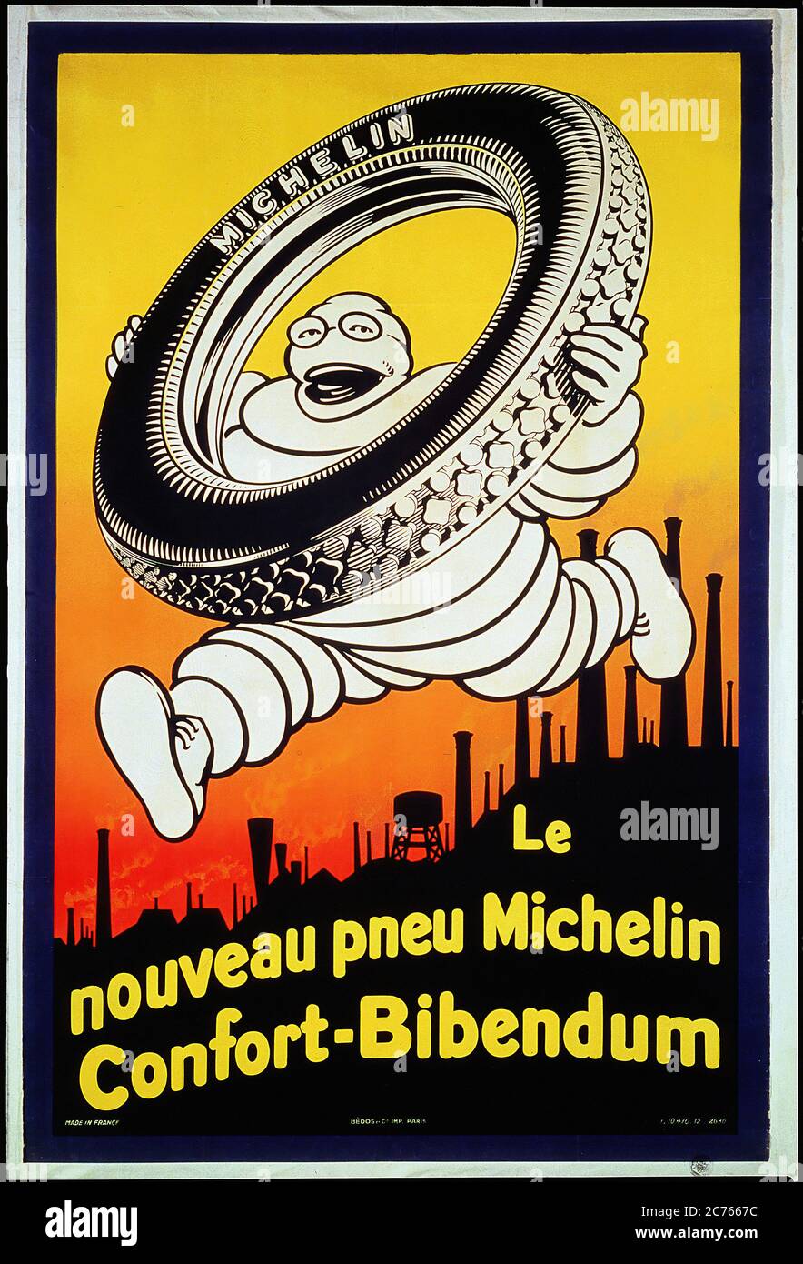 Publicité Michelin De 1926 - Vintage car advertising Stock Photo - Alamy