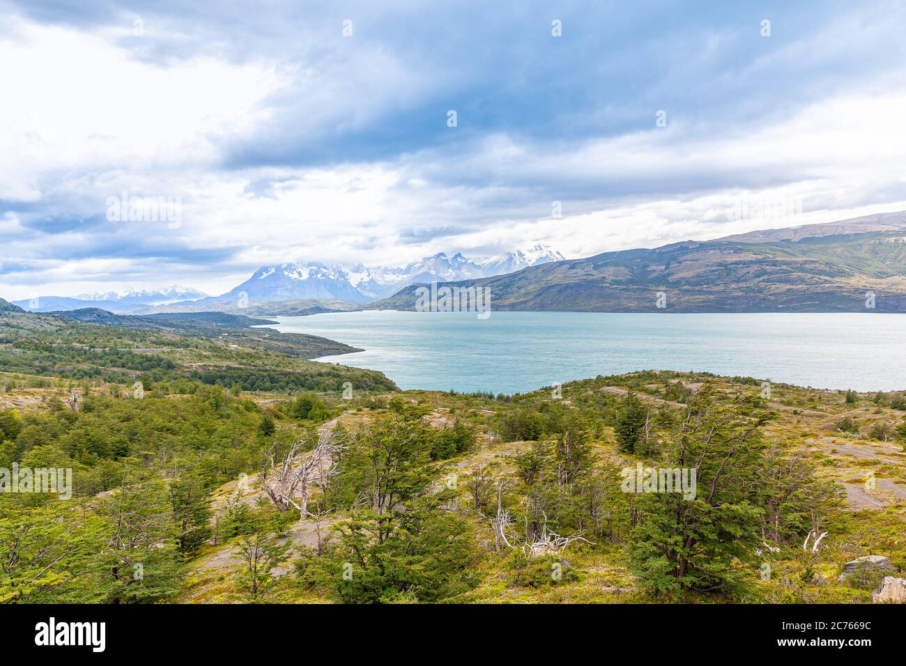 Landscape of El Toro Lake - Torres del Paine National Park Stock Photo ...