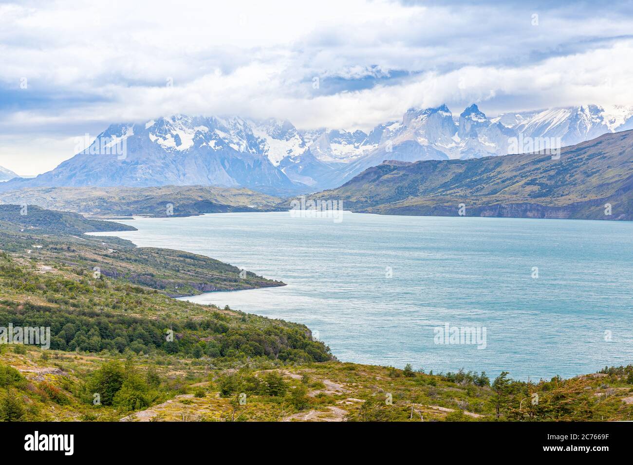 Landscape of El Toro Lake - Torres del Paine National Park Stock Photo ...