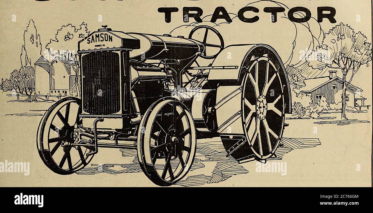 Samson Tractor From 1920 - Vintage car advertising Stock Photo - Alamy