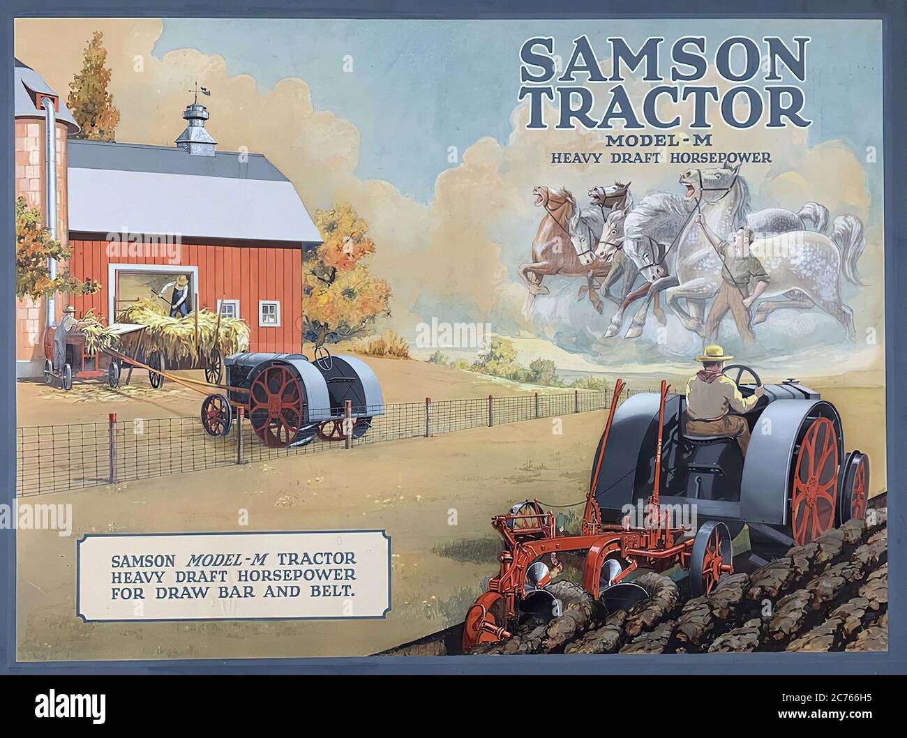 Samson Tractor - Vintage car advertising Stock Photo - Alamy