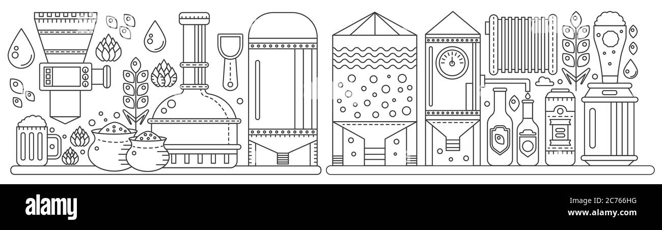 Brewery concept Black and White Stock Photos & Images - Alamy