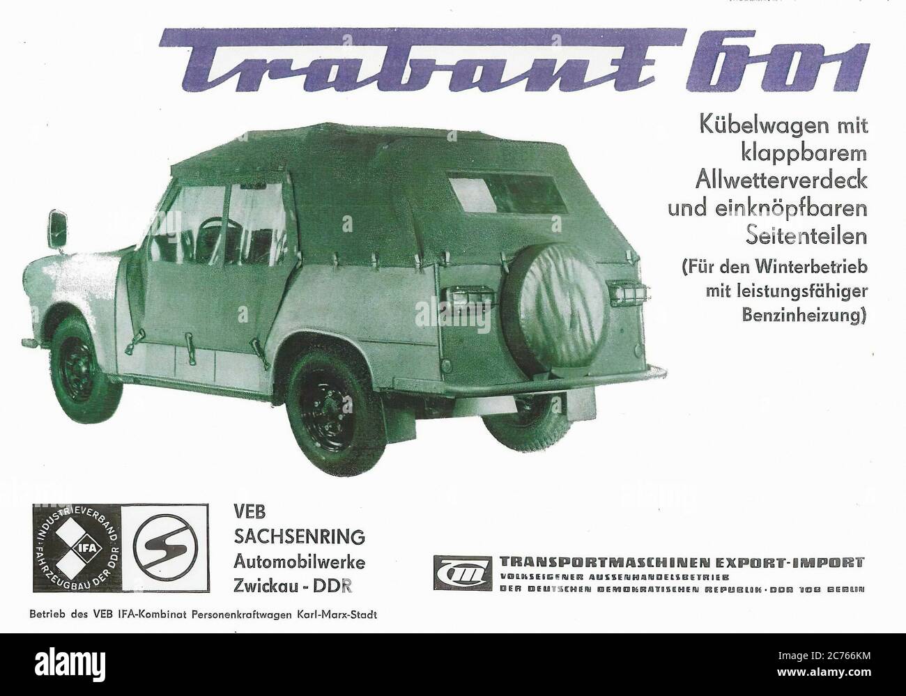 Trabant G01 - Vintage car advertising Stock Photo - Alamy