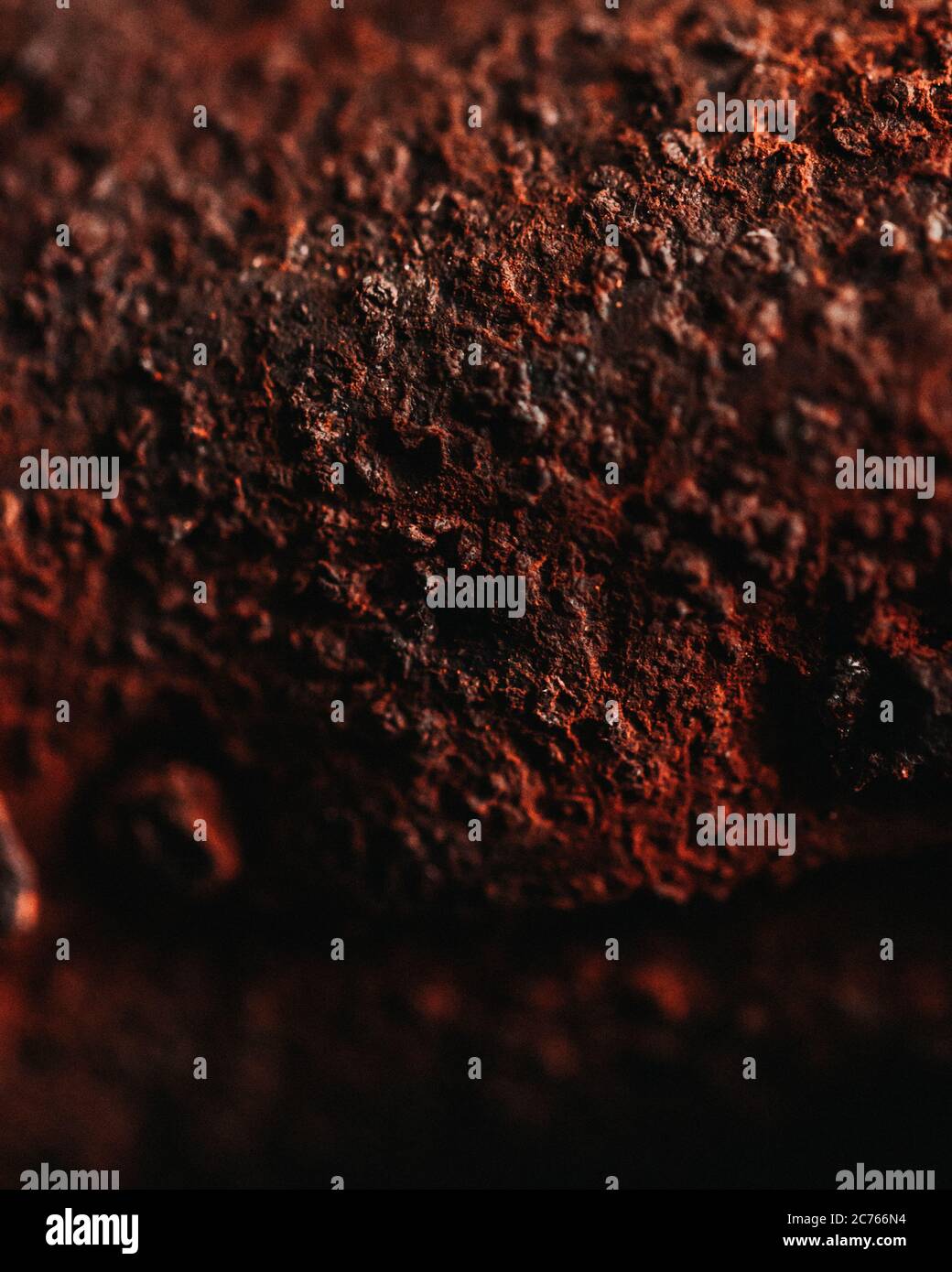 Rust. Fragment of a rusty metal surface. Macro photo. Grunge texture ...