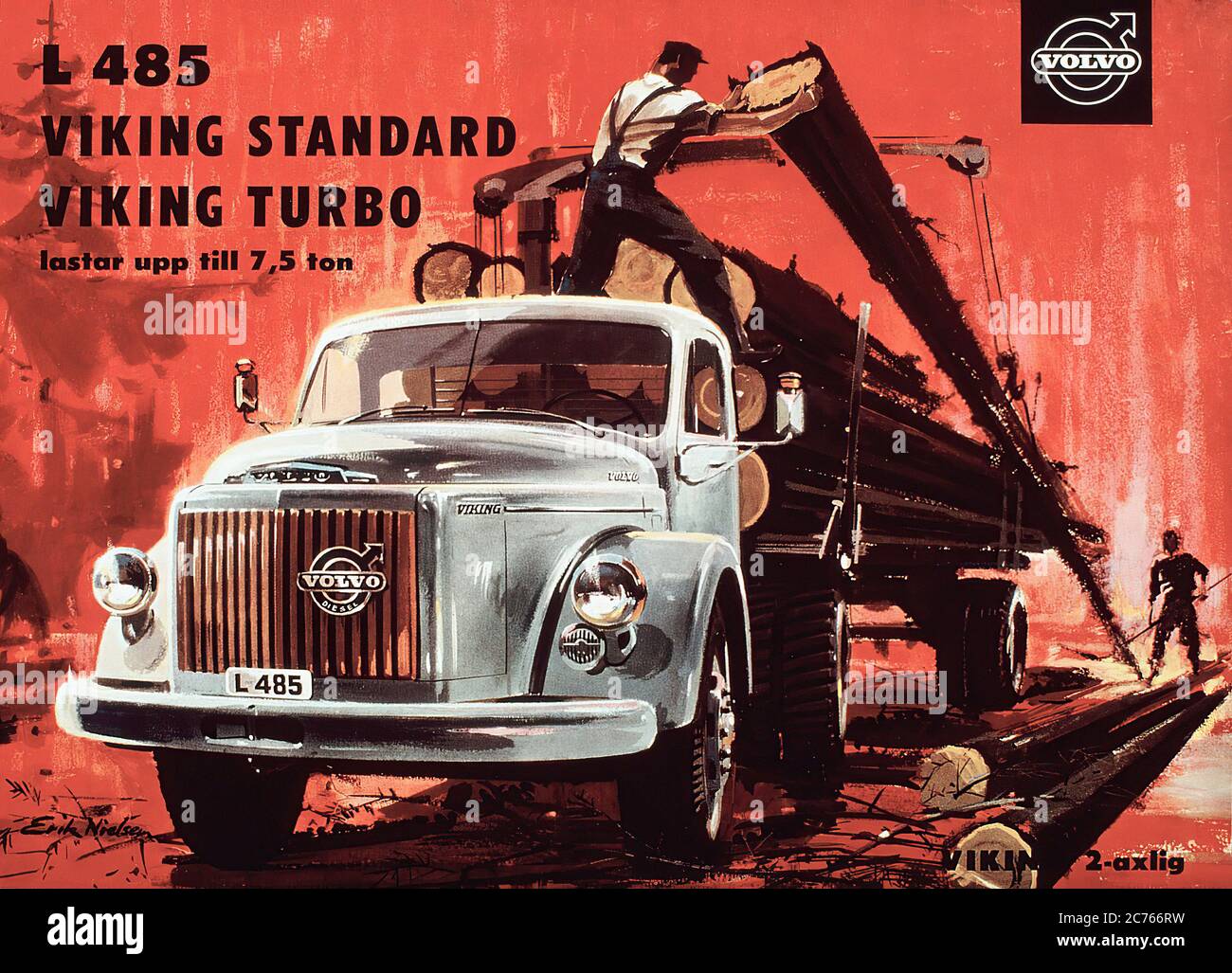 Volvo Viking Trucks From 1959 - Vintage car advertising Stock Photo - Alamy