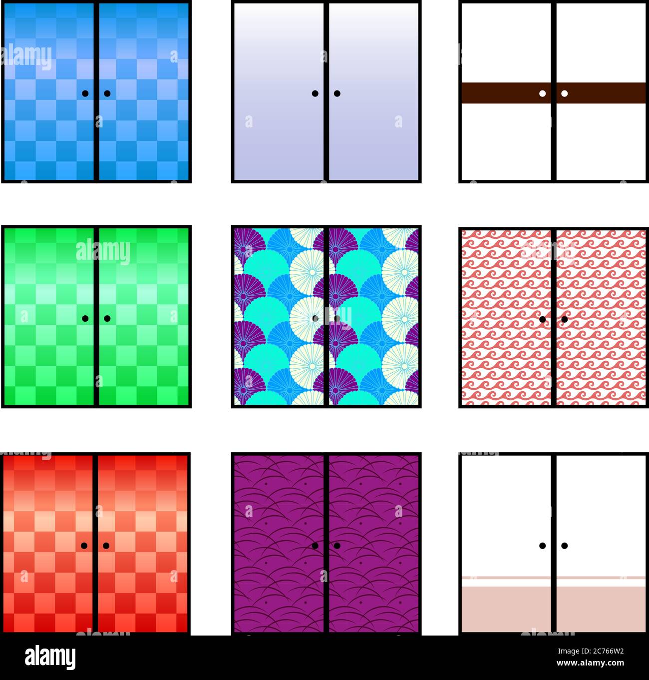 This is a illustration of Colorful Brilliant Japanese-style bran Stock ...