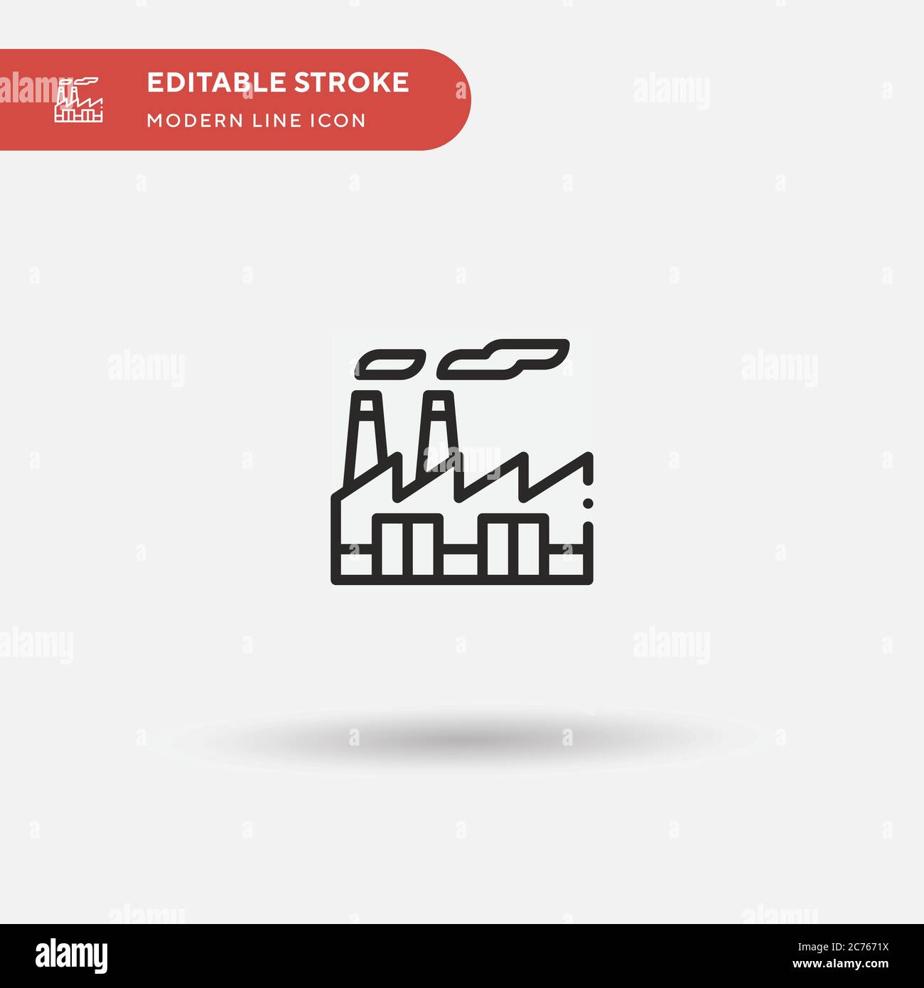 Factory Simple vector icon. Illustration symbol design template for web ...