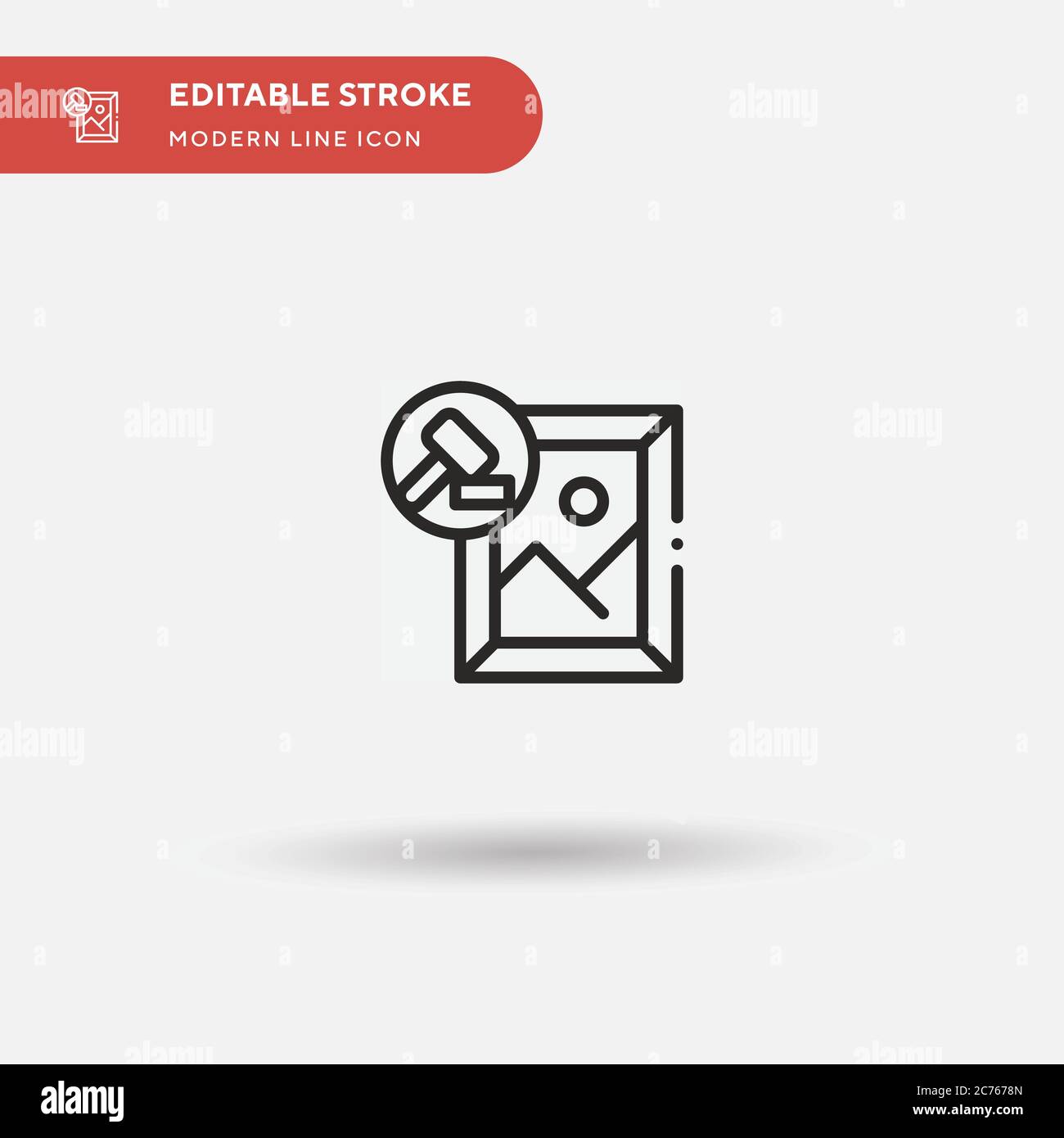 Auction Simple vector icon. Illustration symbol design template for web ...