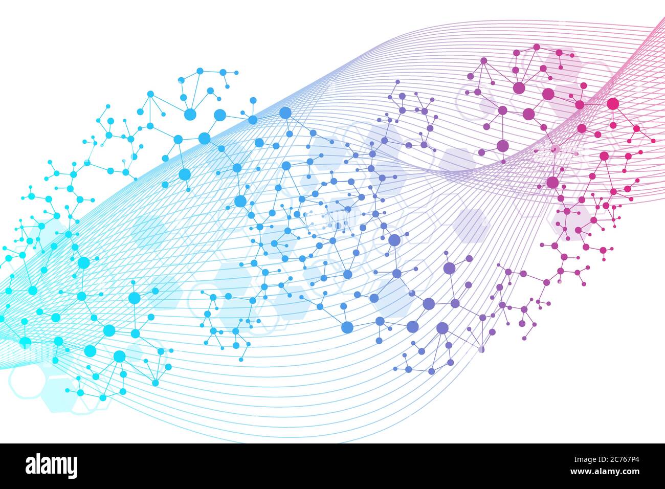 Structure molecule and communication. Dna, atom, neurons. Scientific ...