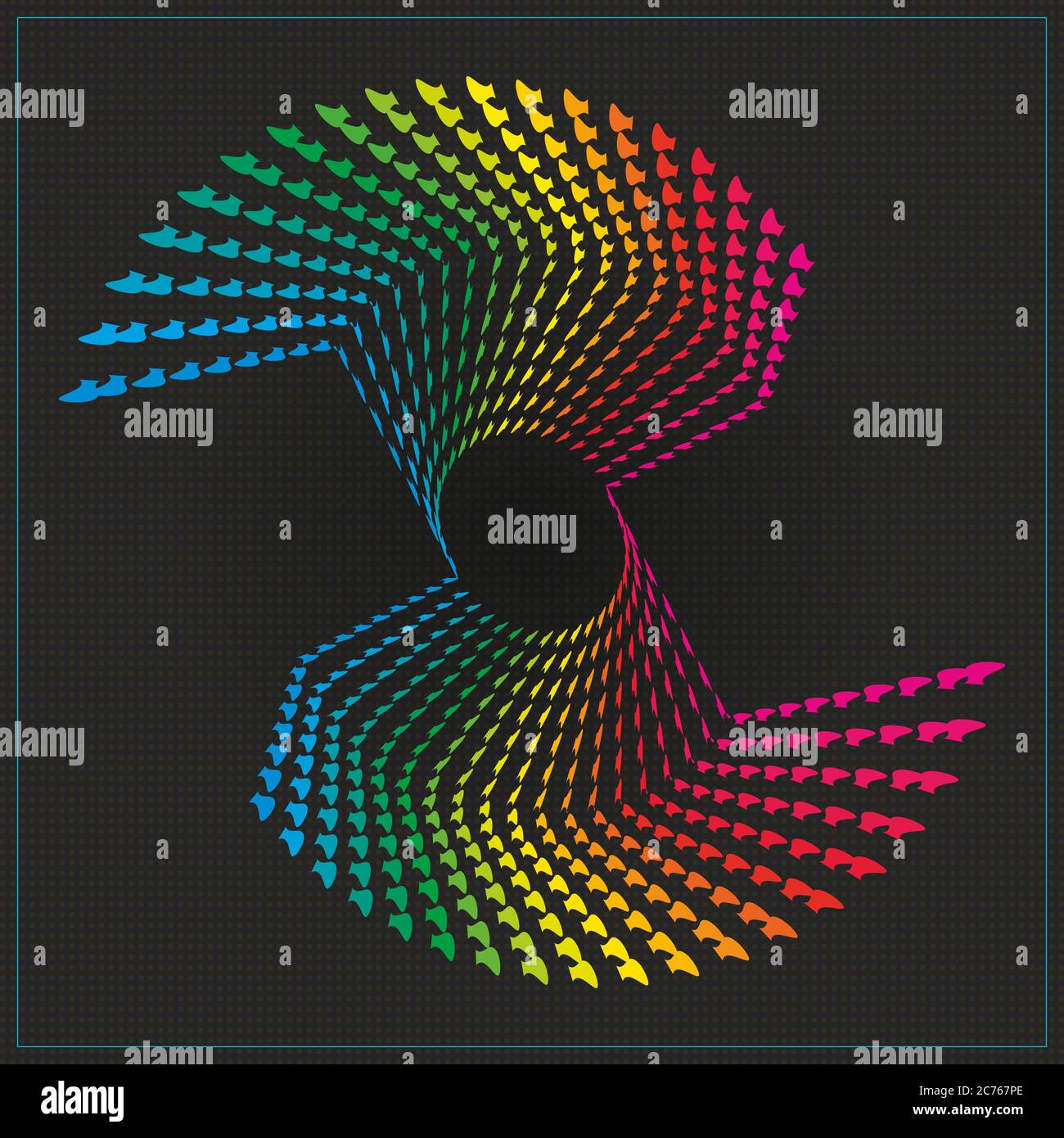 Abstract geometric element with distortion effect Stock Vector Image ...