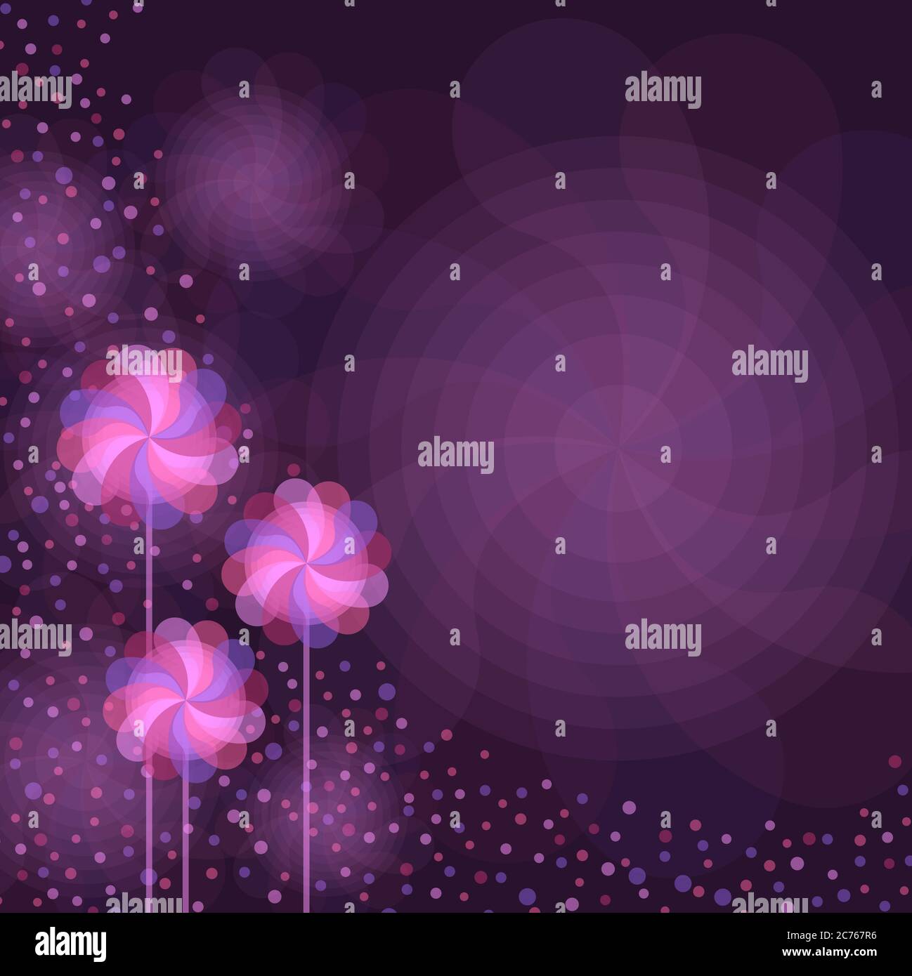 Abstract purple frame with retro elements and space for your text Stock ...