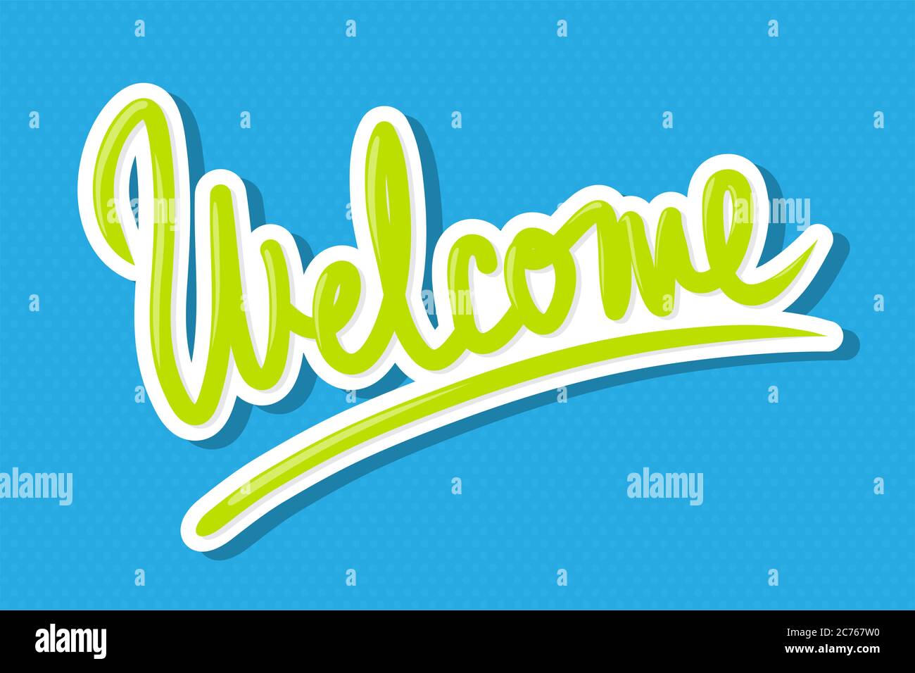 Welcome lettering design hi-res stock photography and images - Alamy