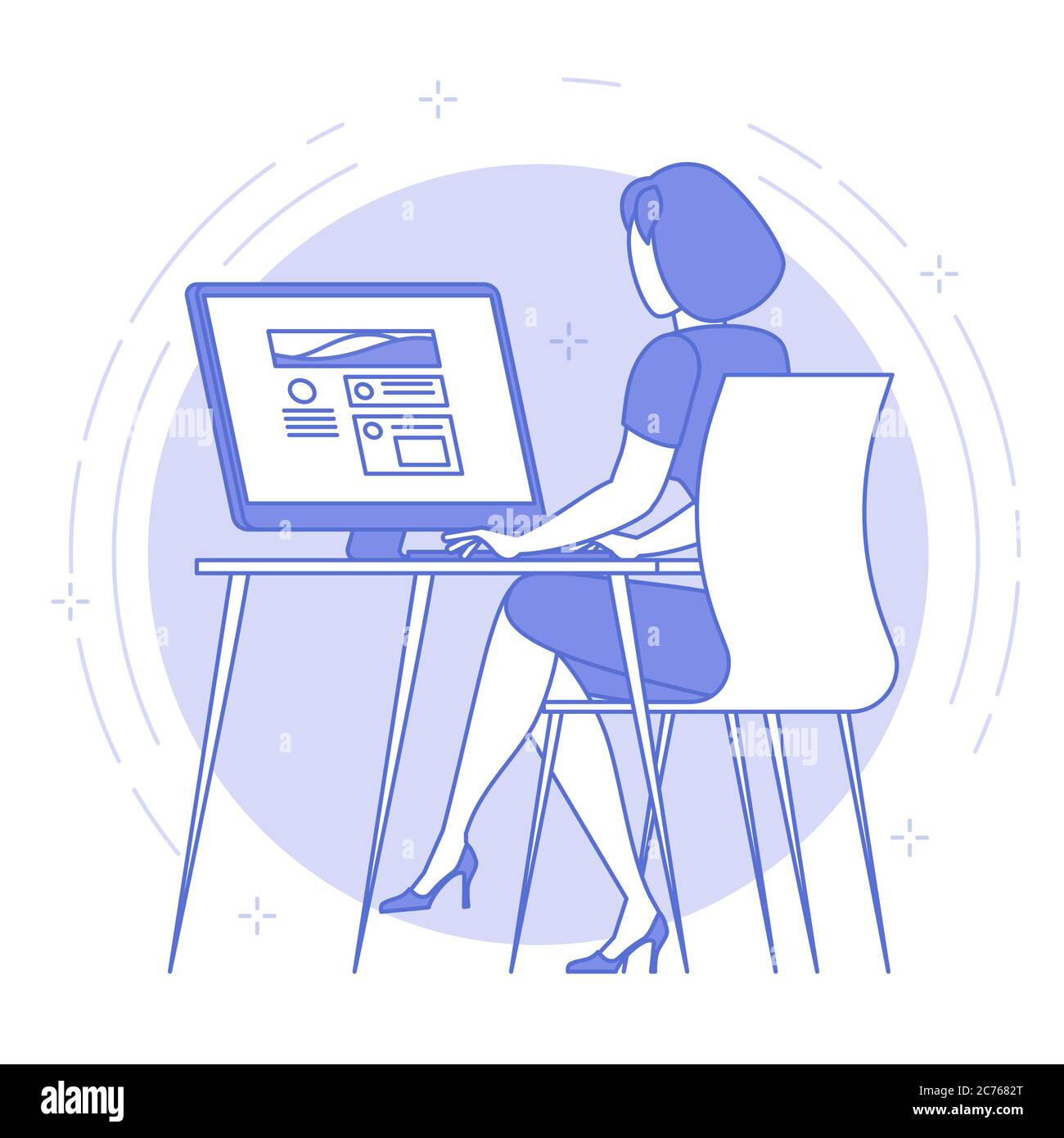 Remote team management Cut Out Stock Images & Pictures - Alamy