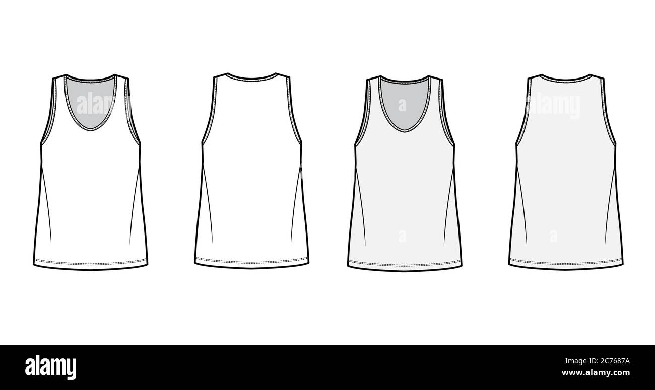 Mens Tank Top Template Front And Back