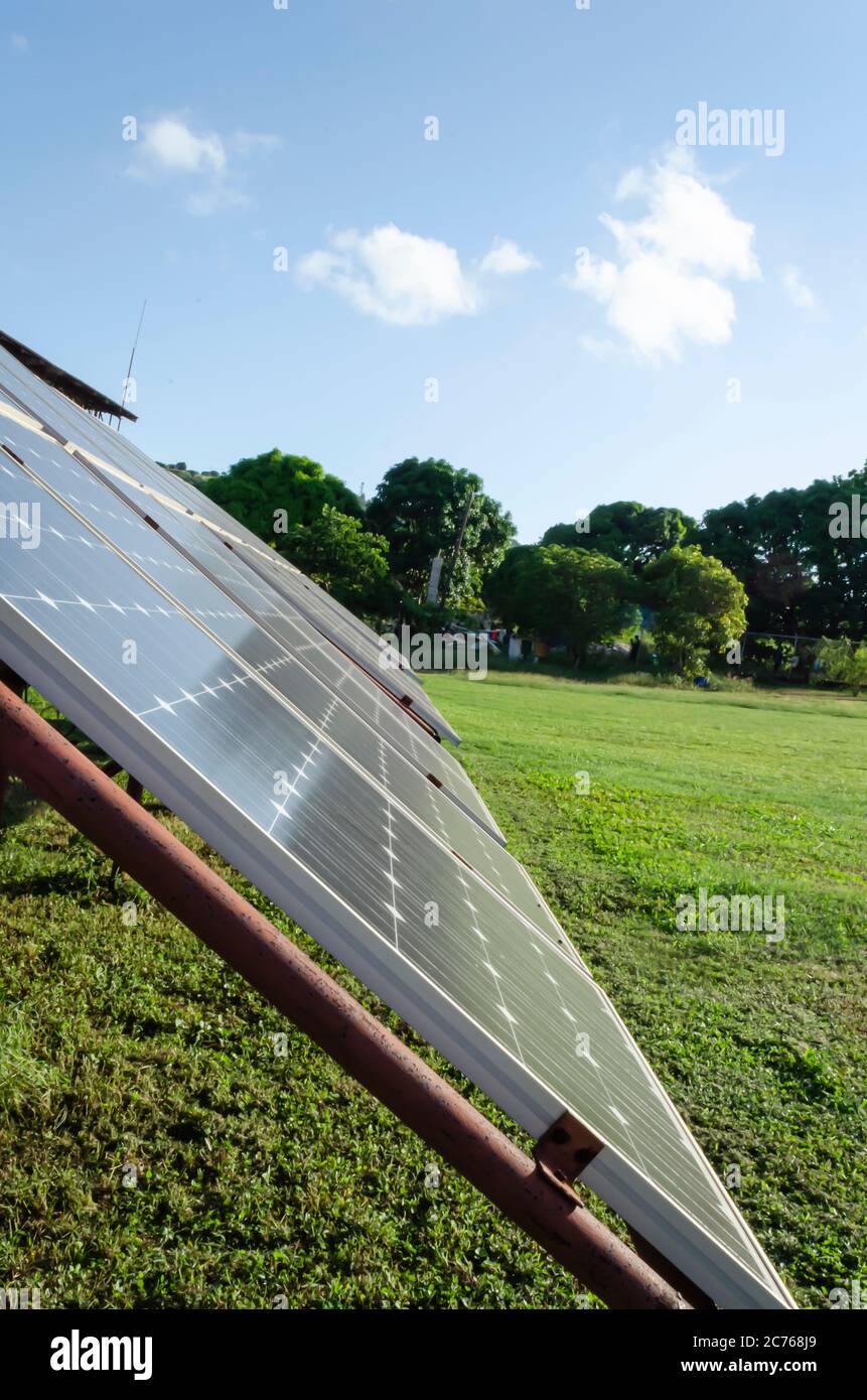 Side View Of Solar Panel Stock Photo - Alamy
