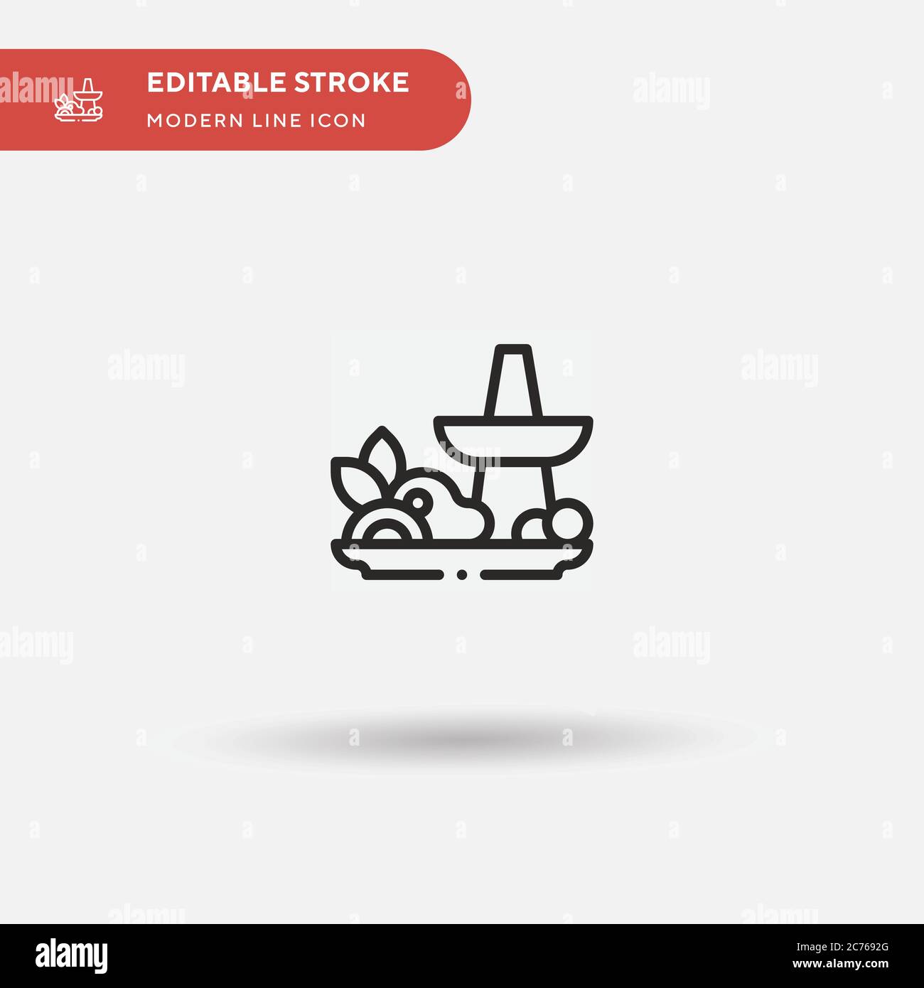 Hot Pot Simple vector icon. Illustration symbol design template for web ...