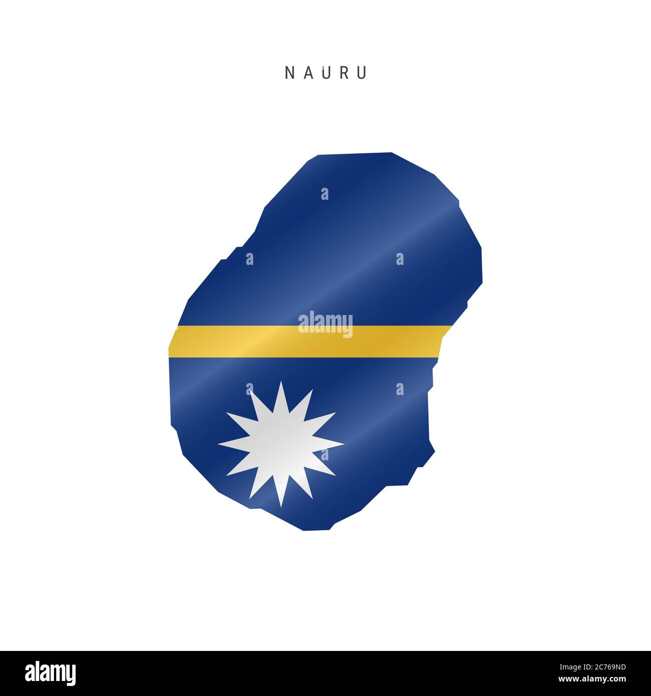 Detailed waving flag map of Nauru. map with masked flag Stock Photo - Alamy