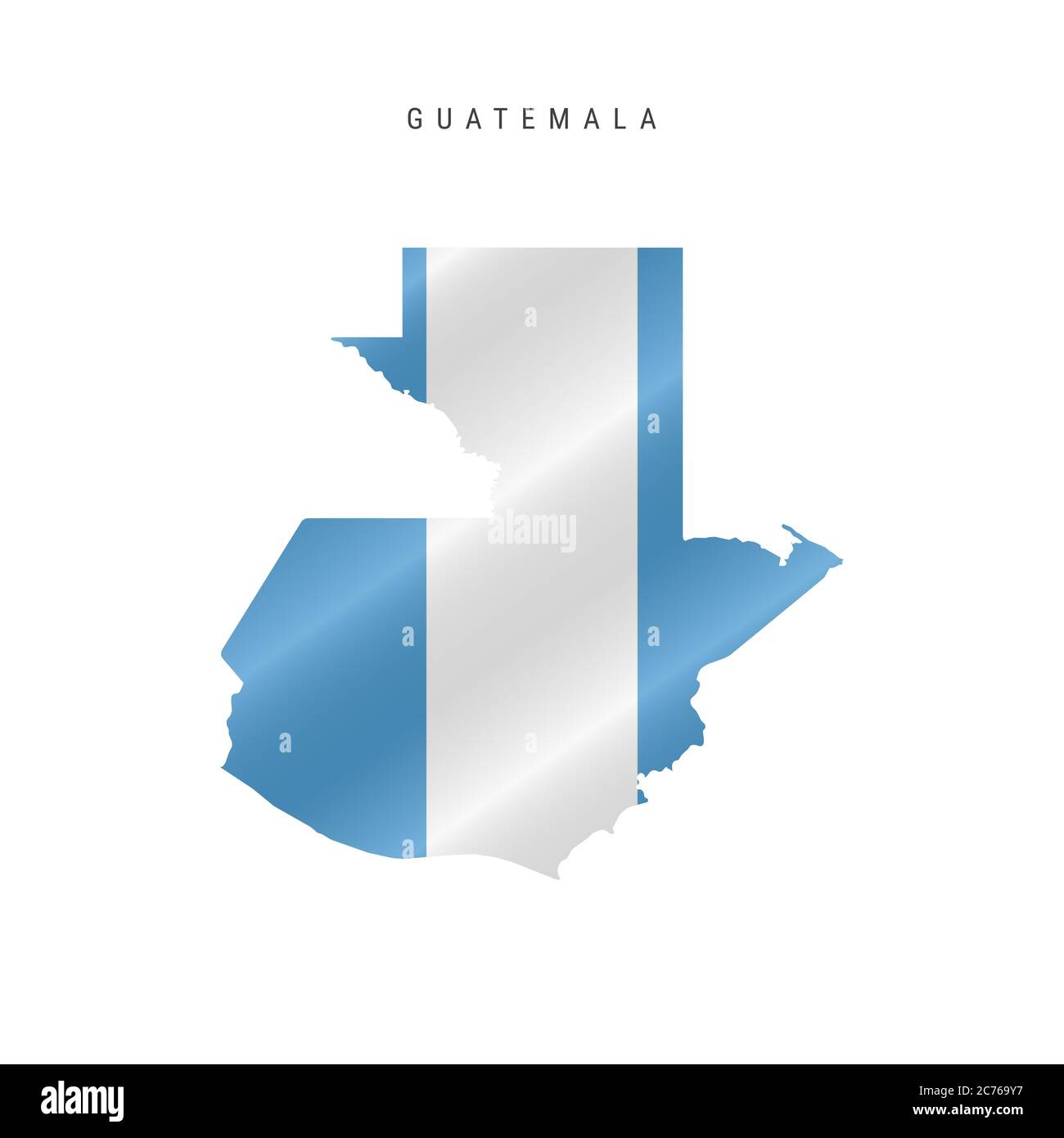 Detailed waving flag map of Guatemala. map with masked flag Stock Photo ...