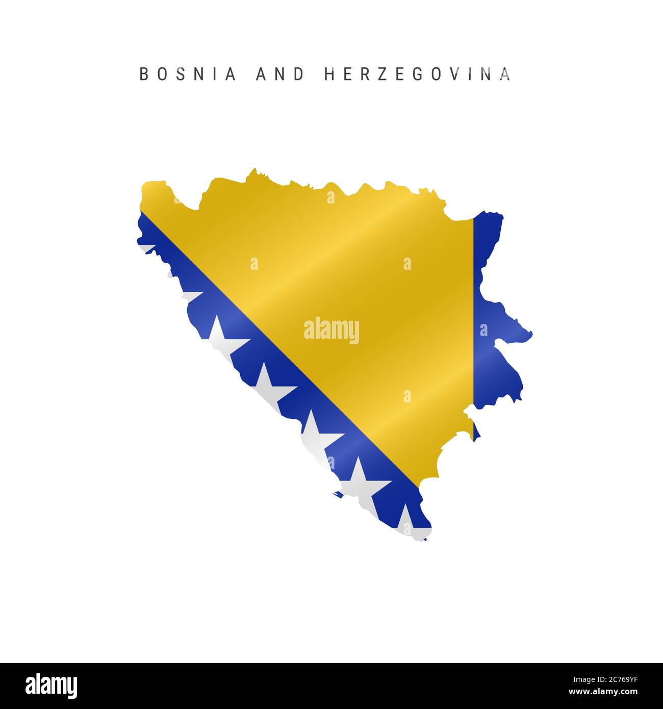 Waving bosnia flag official Cut Out Stock Images & Pictures - Alamy