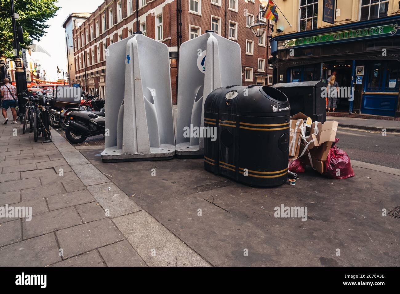London / UK - 07/11/2020: public pissuar, urinal in Soho area Stock ...