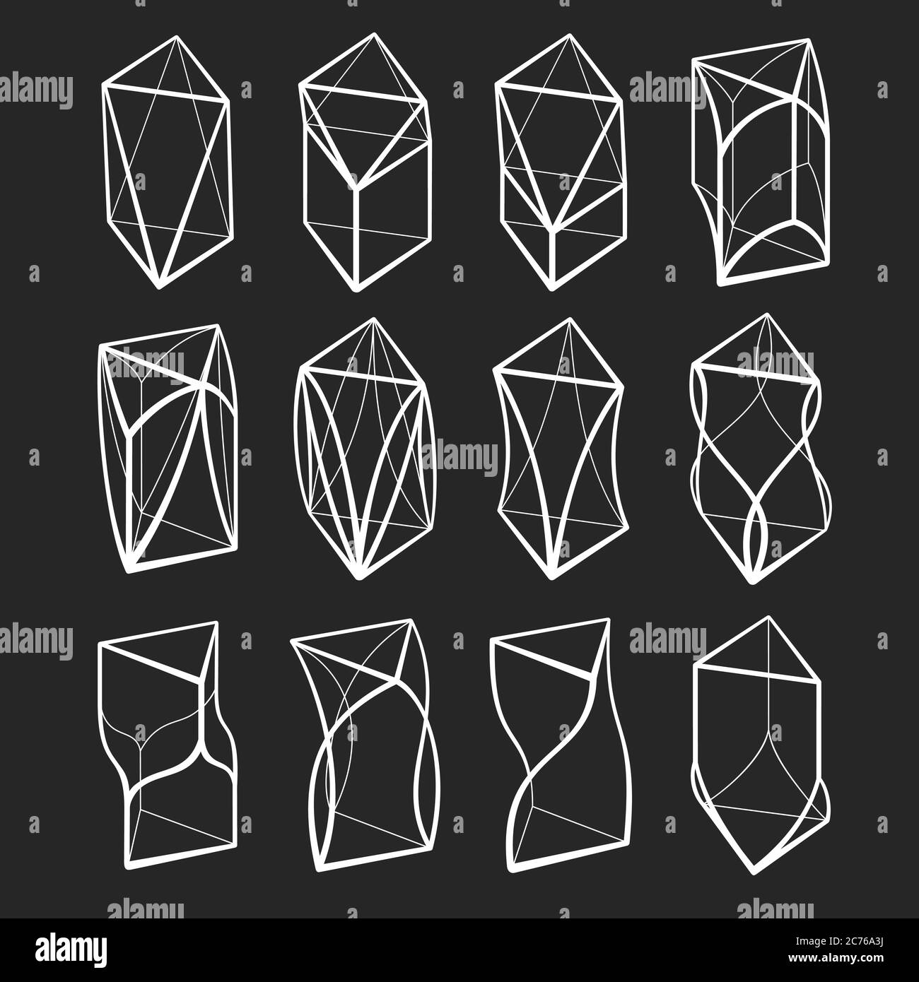 Set of 3D geometric shapes prism designs Stock Vector Image & Art - Alamy